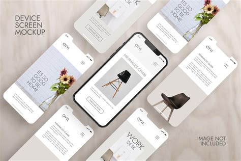 전화 및 화면 Ui Ux 앱 프레젠테이션 목업 프리미엄 Psd 파일