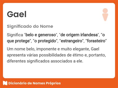Significado Do Nome Gael Dicion Rio De Nomes Pr Prios