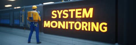 Engineer Monitoring System Performance With Large Digital System Monitoring Dashboard On Server