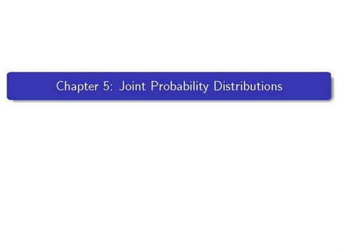 PDF Chapter Joint Probability Distributionspeople Stat Sfu Ca Cao Teaching Stat
