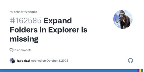 Expand Folders In Explorer Is Missing · Issue 162585 · Microsoftvscode · Github