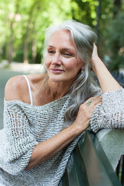 Refinery29 Ageless Beauty Beautiful Gray Hair Aging Gracefully