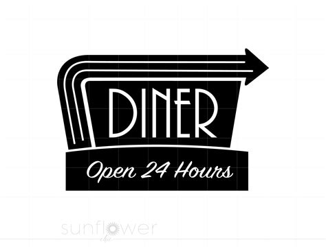 Retro Diner Sign Svg