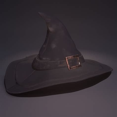 3d Model Witch Hat Vr Ar Low Poly Cgtrader