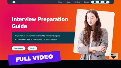 Full Video Design A Responsive Header Using Html Css And Javascript