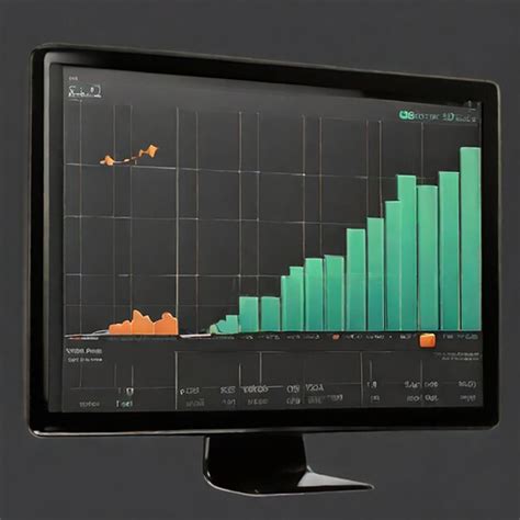 premium photo stock market graph on a computer screen