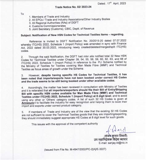 New HSN Codes For Technical Textiles Items CA Cult