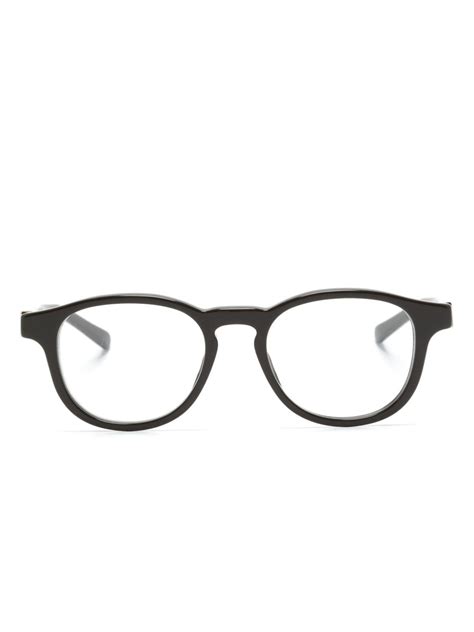 Gucci Eyewear Oval Frame Glasses Brown Farfetch