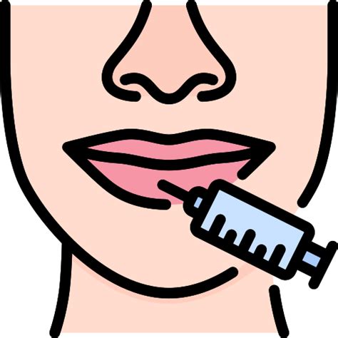 Lip Augmentation Generic Outline Color Icon