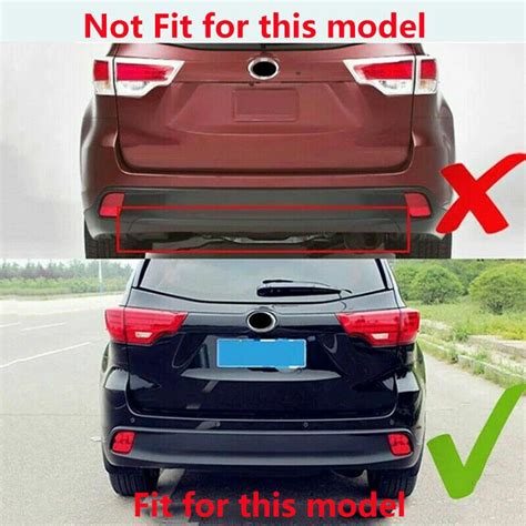 Chrome Rear Bumper Cover Protector Trim Moulding For Toyota Highlander