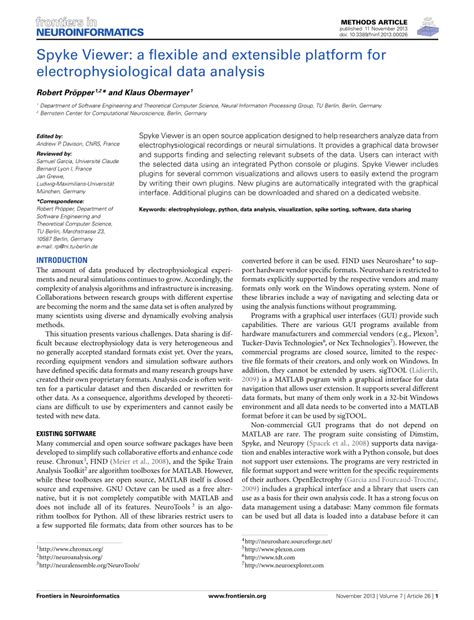 pdf spyke viewer a flexible and extensible platform for