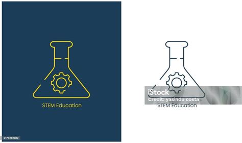 Stem Education Icon For Science Technology Engineering And Math