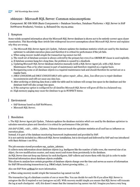 Microsoft Sql Server Common Misconceptions Pdf