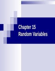 Chapter Pptx Chapter Random Variables Random Variables A Random Variable Is A Numerical