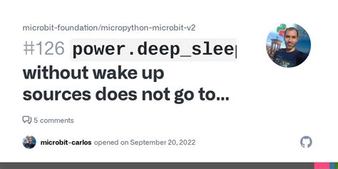 Power Deep Sleep Without Wake Up Sources Does Not Go To Sleep Issue Microbit