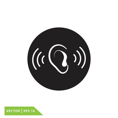 Ear Icon Flat Style Illustration 12462267 Vector Art At Vecteezy