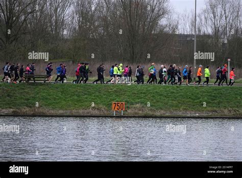 Belgian Ultra Runner Hilde Dosogne Runs With The Pack During Her 366th
