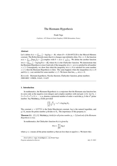 Pdf Another Criterion For The Riemann Hypothesis Pdf Another Criterion For The Riemann Hypothesis