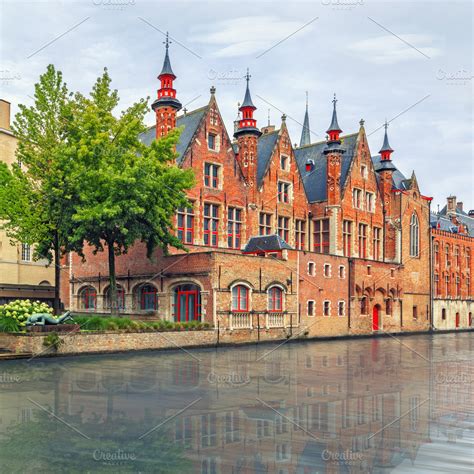 Traditional Architecture Of Bruges Featuring Bruges Medieval And Red