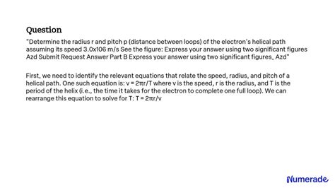 Solved Determine The Radius R And Pitch P Distance Between Loops Of