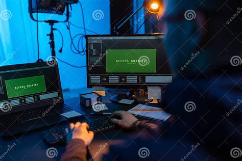 Hacker Using Computer Virus For Cyber Attack Stock Image Image Of Hacker Computer 255397845
