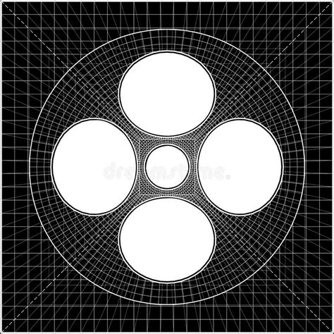 Geometric Intersection Of Cube And Sphere Vector Stock Vector