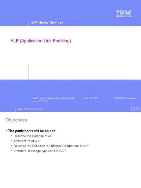 ale application link enabling ibm global services pdf sap se