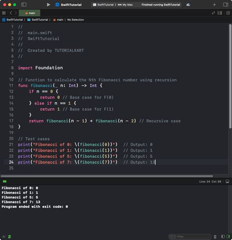 Swift Generate Nth Fibonacci Number Using Recursion