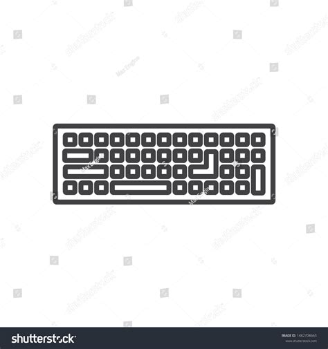 Keyboard Vector Icon Keyboard Linear Sign Stock Vector Royalty Free 1482708665 Shutterstock