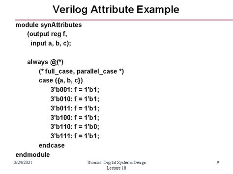 332 437 Lecture 10 Verilog Language Details N
