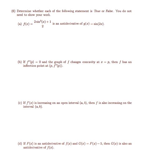 Solved Determine Whether Each Of The Following Statement Chegg Com