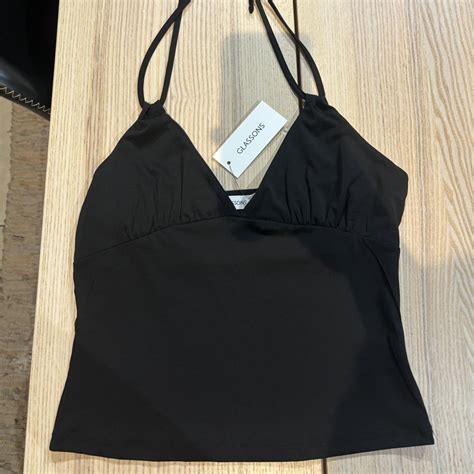 Glassons Double Strap Halter Top Depop