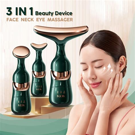 3in1 Face Neck Eye Massager Instrument Electric Lifting Microcurrent Skin Rejuvenation Anti