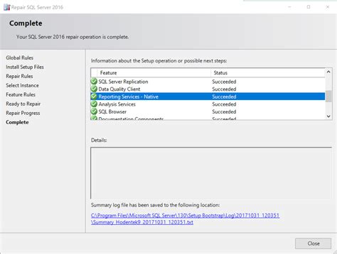 Hodentekmsss Sql Server 2016 Sp1 Repair Does Not Fix Reporting