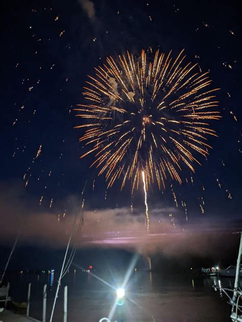 Full Moon Rising During Marquettes Fireworks R Yooper