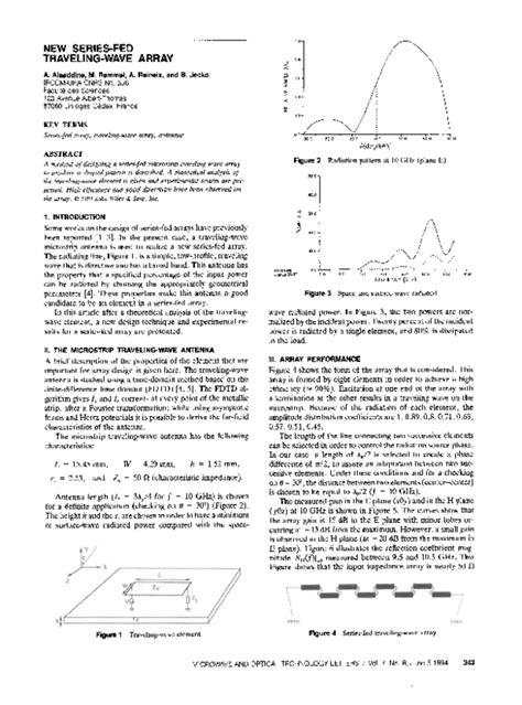 Pdf New Series Fed Traveling Wave Array