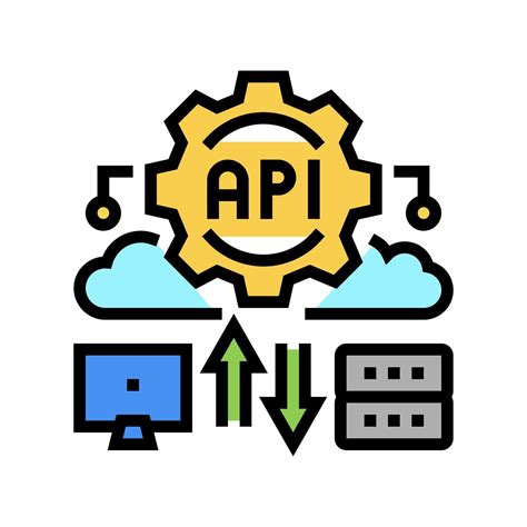 Api Digital Technology Color Icon Vector Illustration Vector Art At Vecteezy