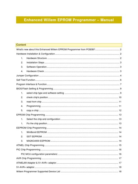 enhanced willem programmer manual pdf microcontroller bios