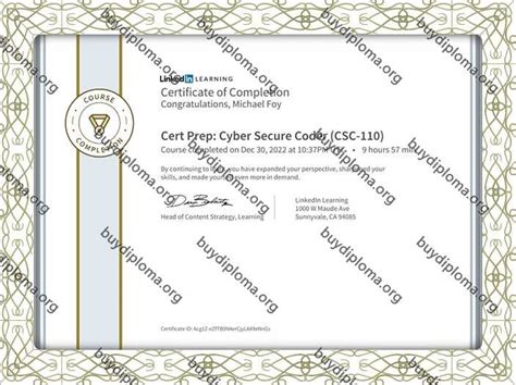 Cyber Secure Coder Csc Fake Certificates Buying A Fake Certificates