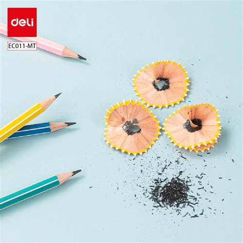 ديلي مجموعة أقلام رصاص خشب غرافيت 2b بدن ملون مع ممحاة كرت 4