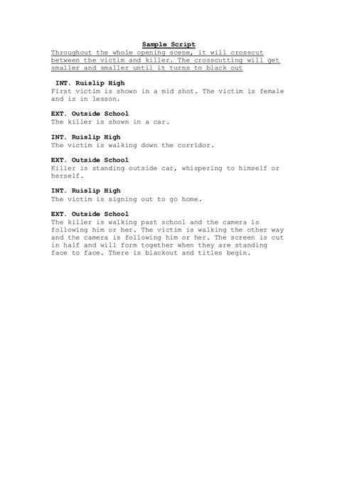 Sample Script Pdf