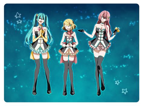 Hatsune Miku Kagamine Rin And Megurine Luka Vocaloid And 1 More