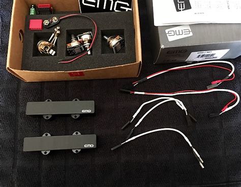 Emg Original Jazz Bass Set Pickups Black Reverb