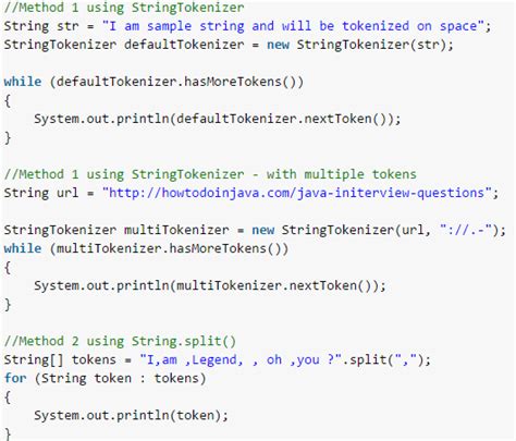 Different Ways To Split A String In Java
