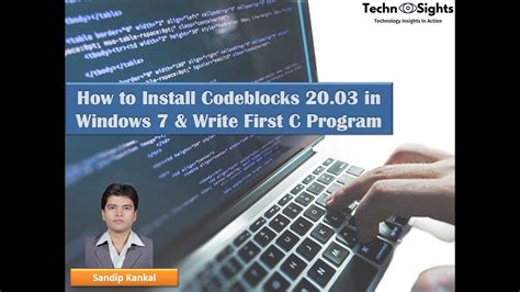 how to install codeblocks 20 03 in windows 7 write first c program youtube
