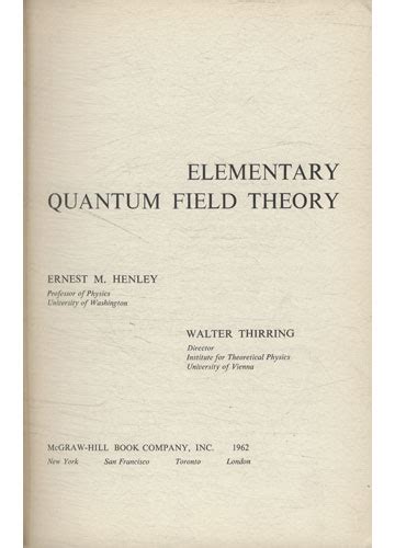 Sebo Do Messias Livro Elementary Quantum Field Theory