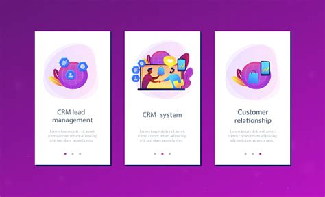 Customer Relationship Management App Interface Template Stock