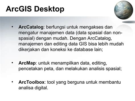 Pengenalan Arcgis Dalam Bentuk Data Spasial Ppt