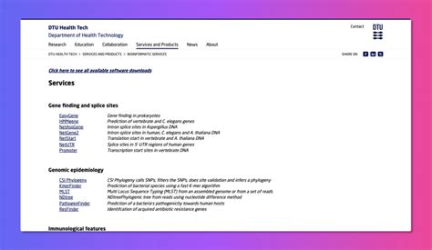 Dtu Bioinformatics Bio Dir Biology Directory