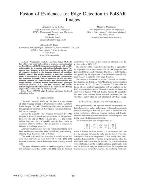Pdf Fusion Of Evidences For Edge Detection In Polsar Images